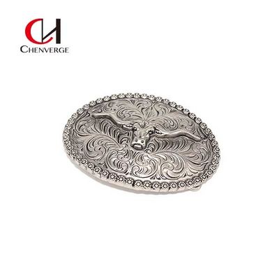 Zinc Alloy Metal Plate Belt Buckles Thickness 4mm Anti Erosion